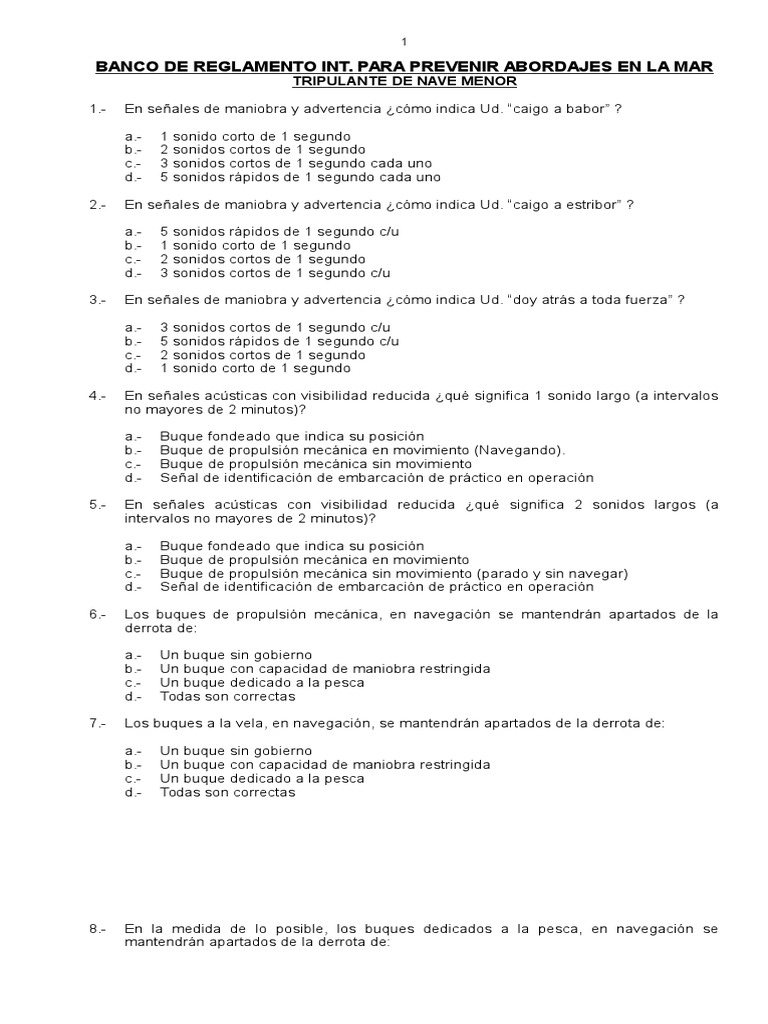 Test RIPPA | PDF | Barlovento y sotavento | Puerto y estribor