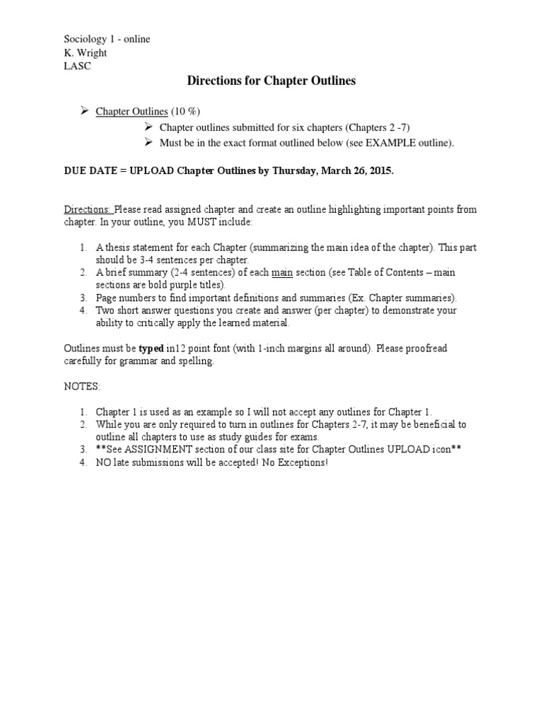 Chapter Outline Example | PDF | Sociology | Academia