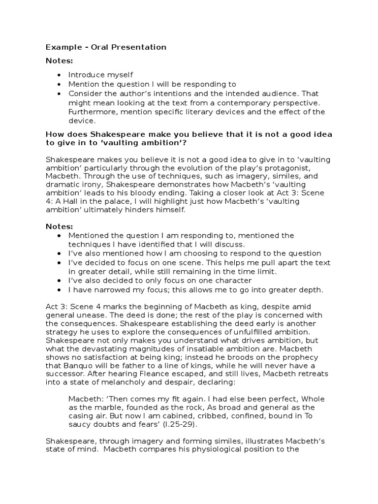 Macbeth's Vaulting Ambition Explored | PDF | Macbeth | Psychology