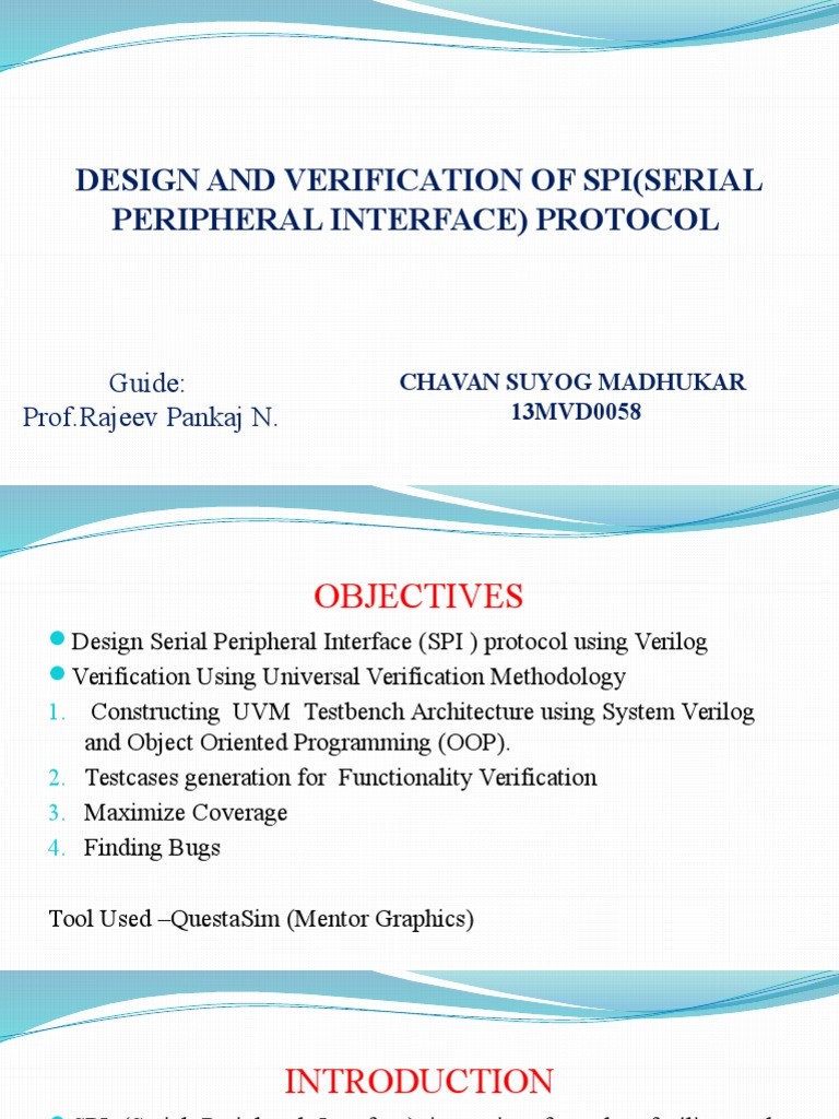 On Verification Using Uvm SPI Protocol | PDF | Computer Networking | Electronic Engineering