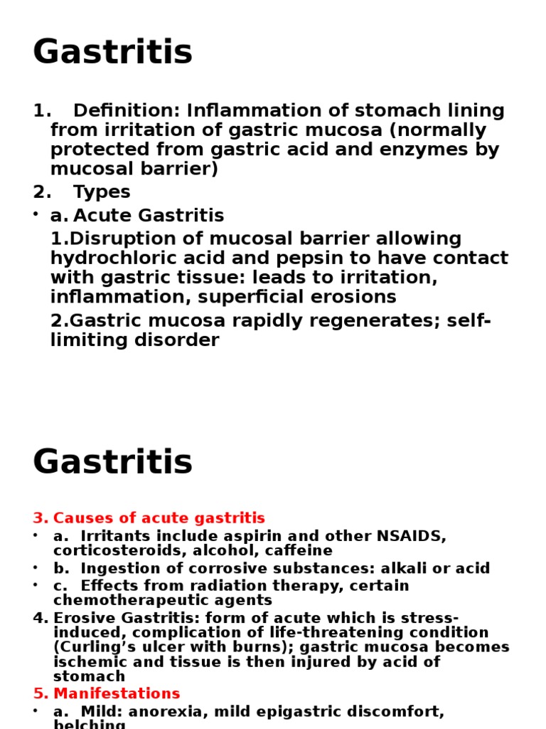 Gastritis | PDF | Peptic Ulcer | Stomach