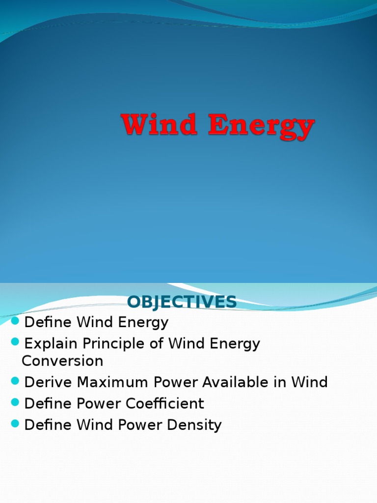 Wind Energy | PDF | Wind Turbine | Wind Power