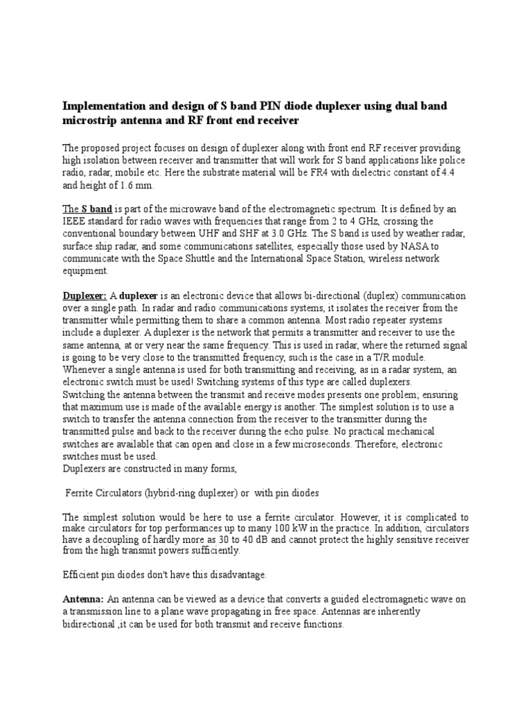 Synopsis | Radio | Transmitter