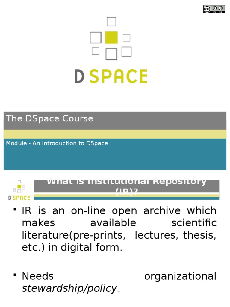 An Introduction To DSpace | PDF | Metadata | Information Technology ...