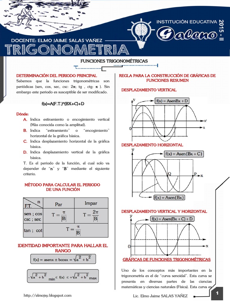 Funciones Trigonometricas | PDF | Trigonometría | Funciones trigonométricas