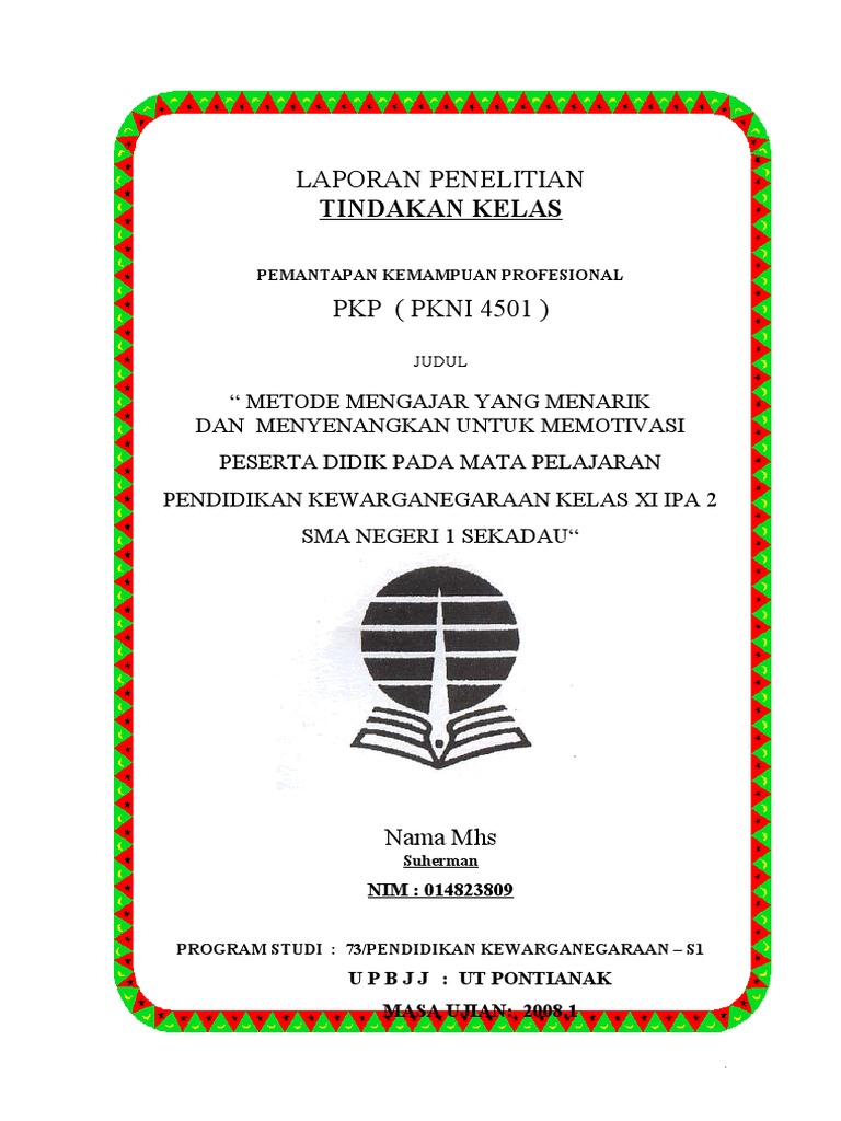 Laporan Penelitian Tindakan Kelas | PDF