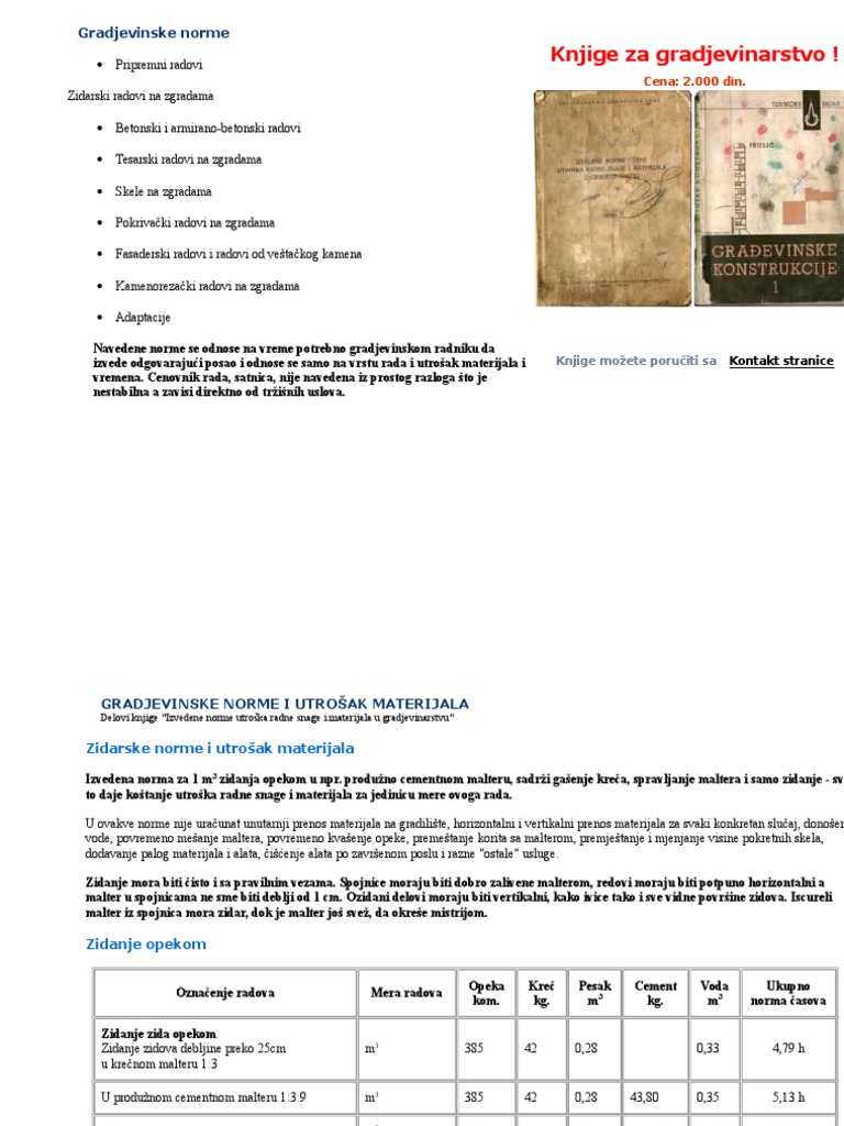Gradjevinske Norme | PDF