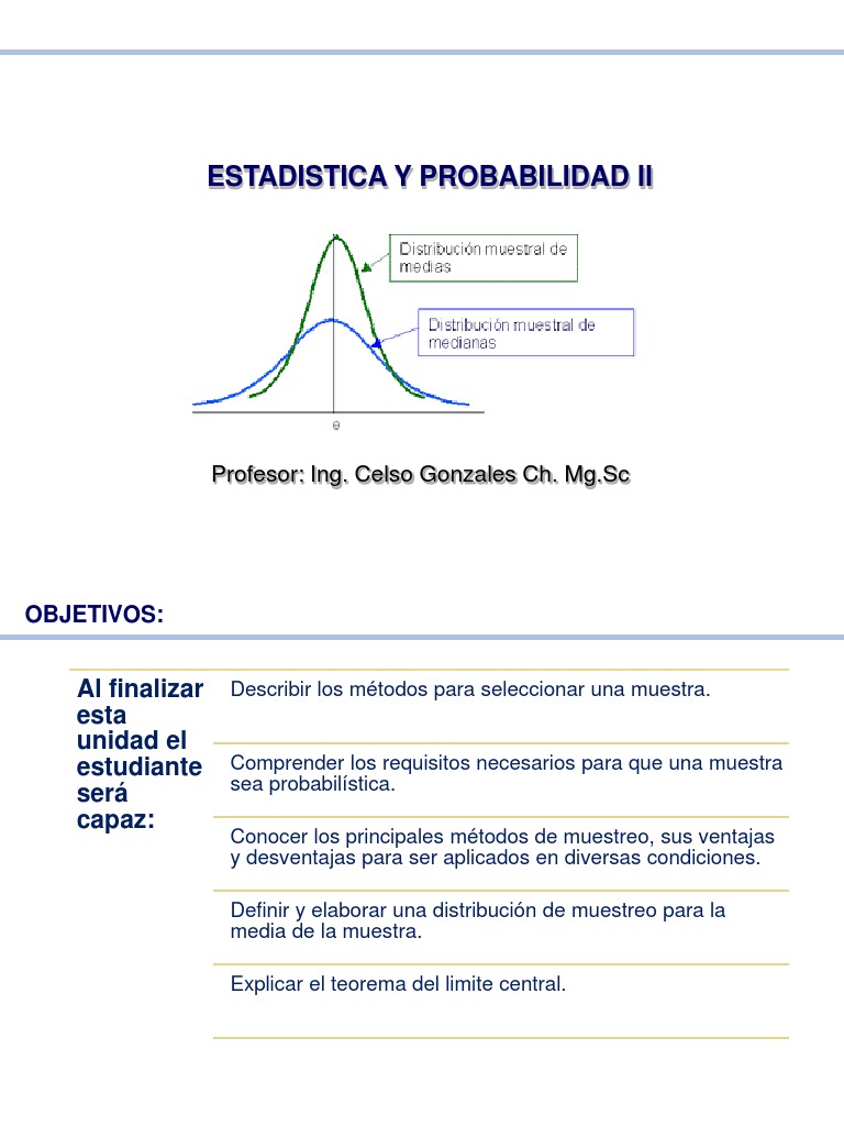 DISTRIBUCIÓN MUESTRAL | Muestreo (Estadísticas) | Probabilidad