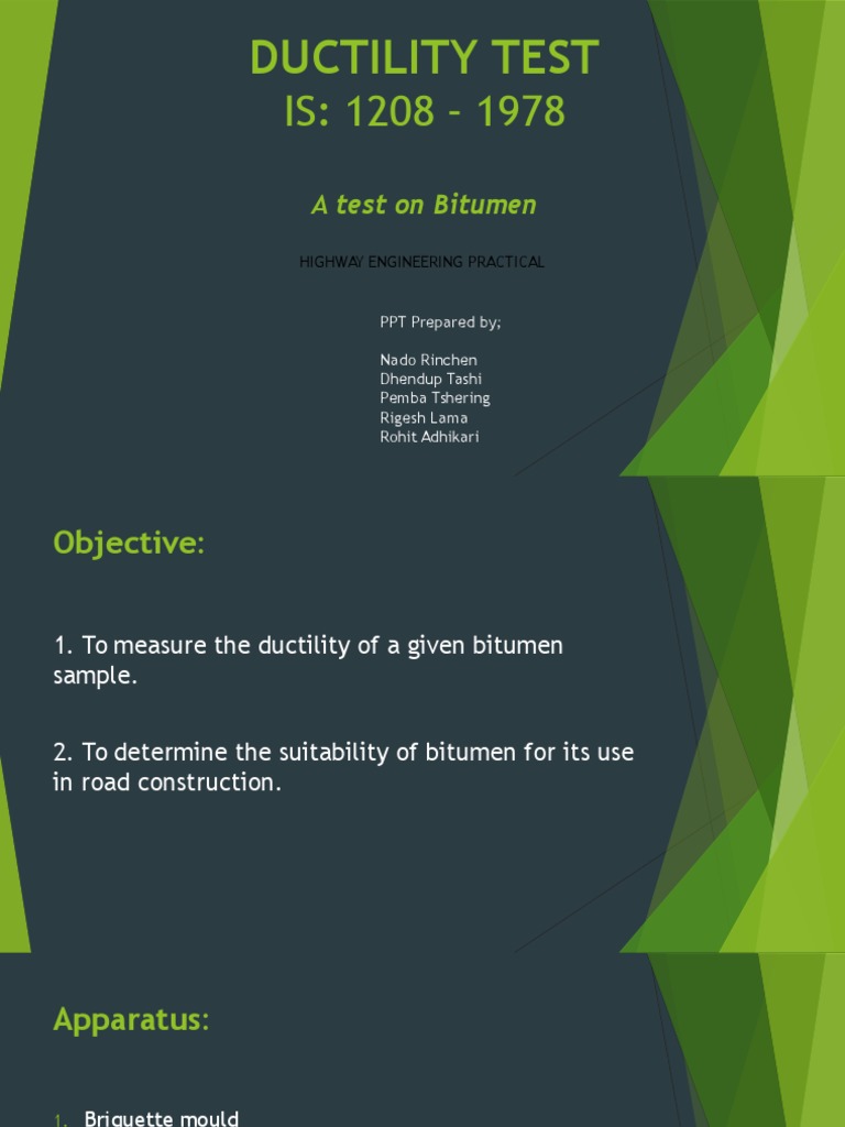 Ductility Test | PDF | Asphalt | Ductility