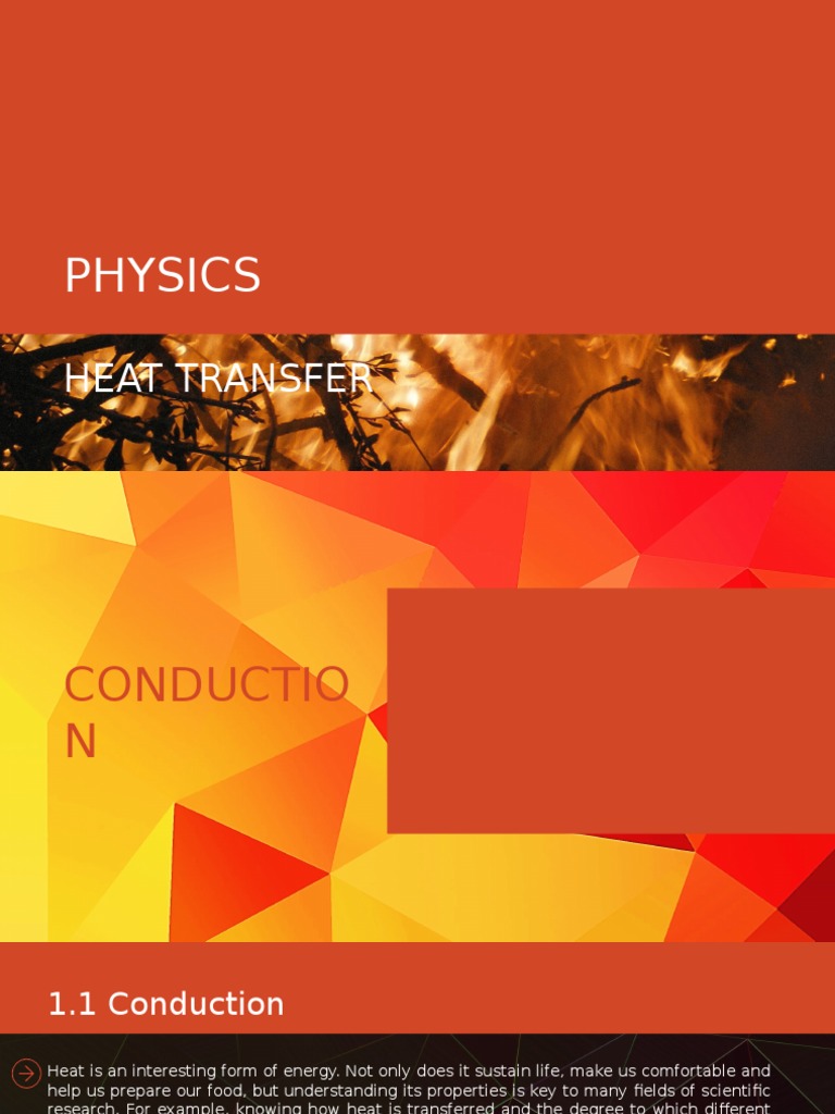 Heat Transfer and Conduction Explained | PDF | Thermal Conduction ...