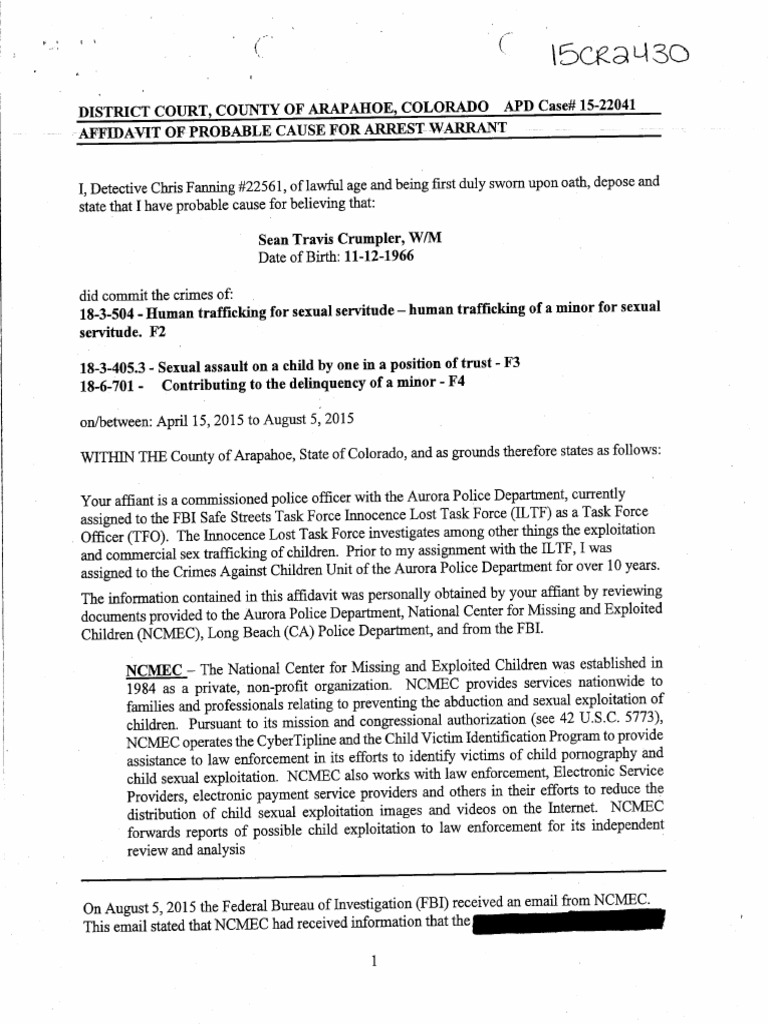 Sean Crumpler Affidavit | PDF