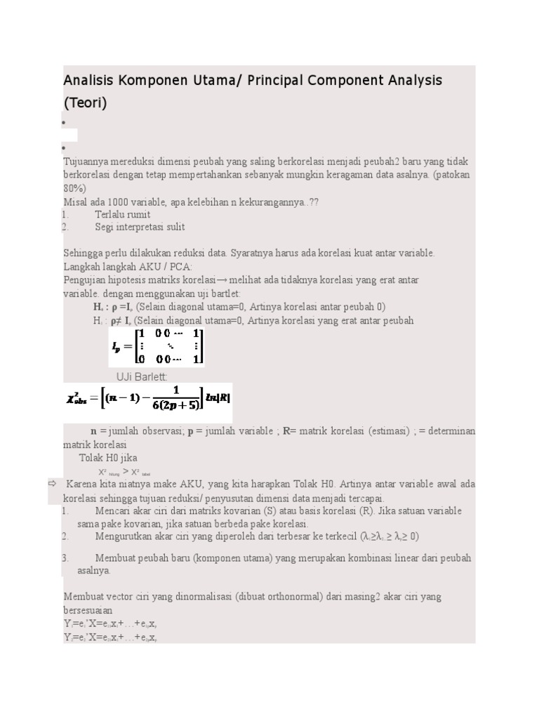 Analisis Komponen Utama DG R | PDF | Analisis Komponen Utama | Analisis ...