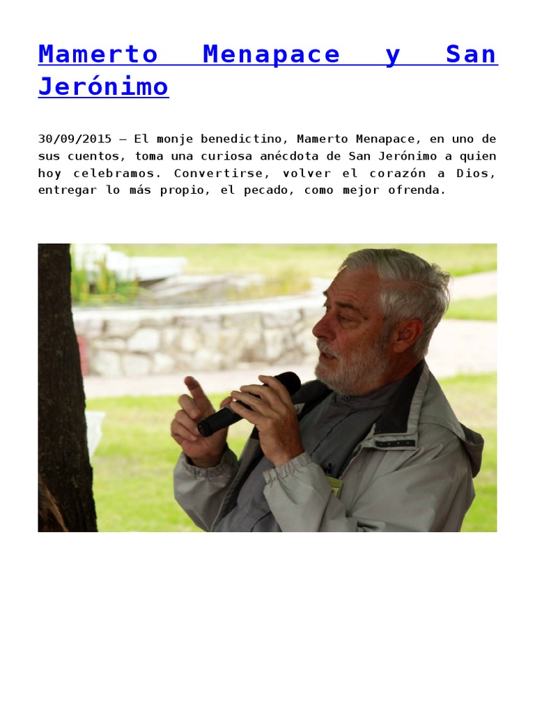 Mamerto Menapace | PDF | Jerome | Prestado