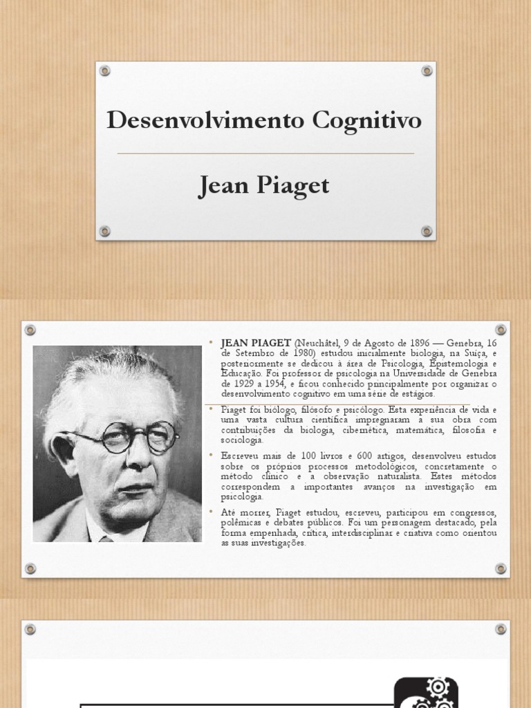 Desenvolvimento Cognitivo - Jean Piaget Slide | PDF | Epistemologia ...