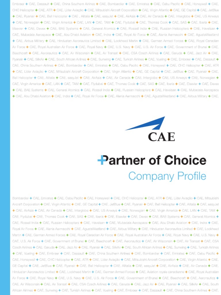 CAE Company Profile-En | PDF | Simulation | Airlines