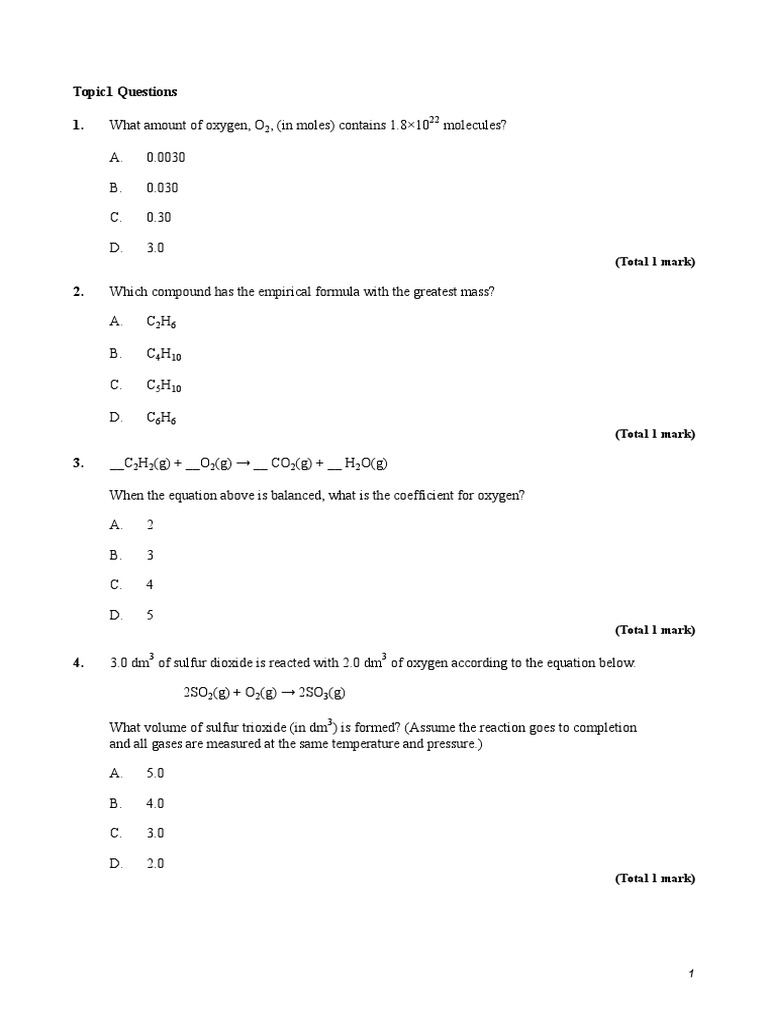 IB Chemistry Topic1_HL
