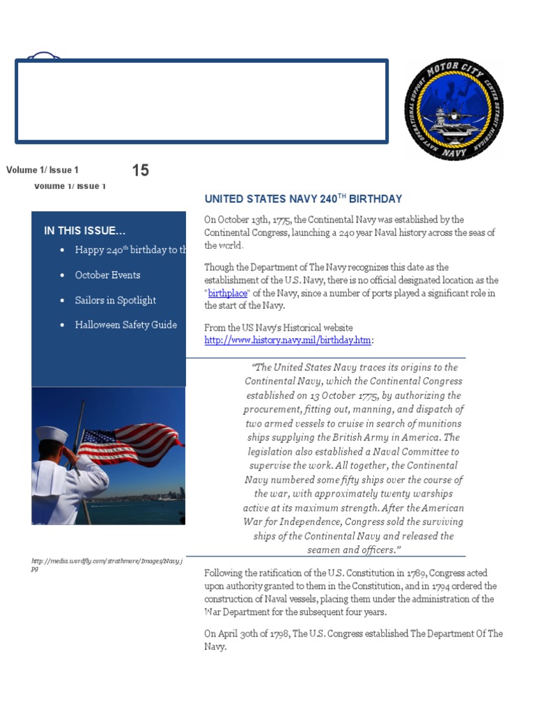 Ombudsman Newsletter Template | United States Navy | Trick Or Treating