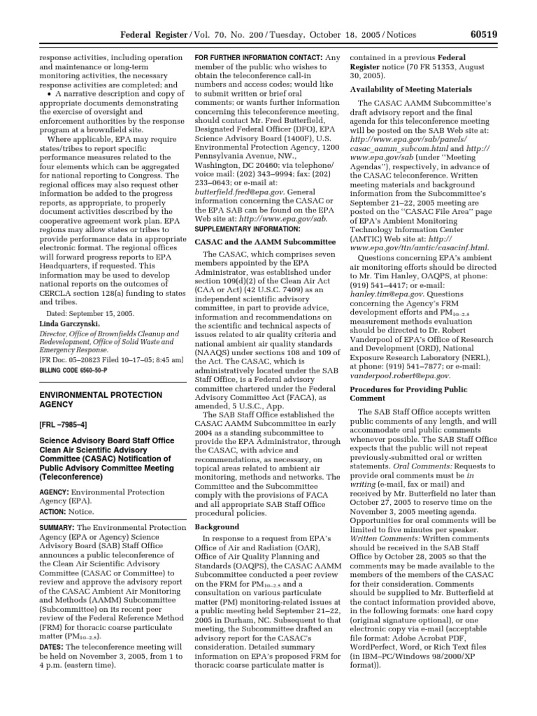 Notice: Air Pollution Control: Citizens Suits Proposed Settlements ...