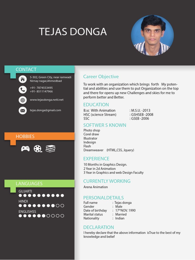 Tejas Donga: Graphic & Web Design Expert | PDF | Career & Growth