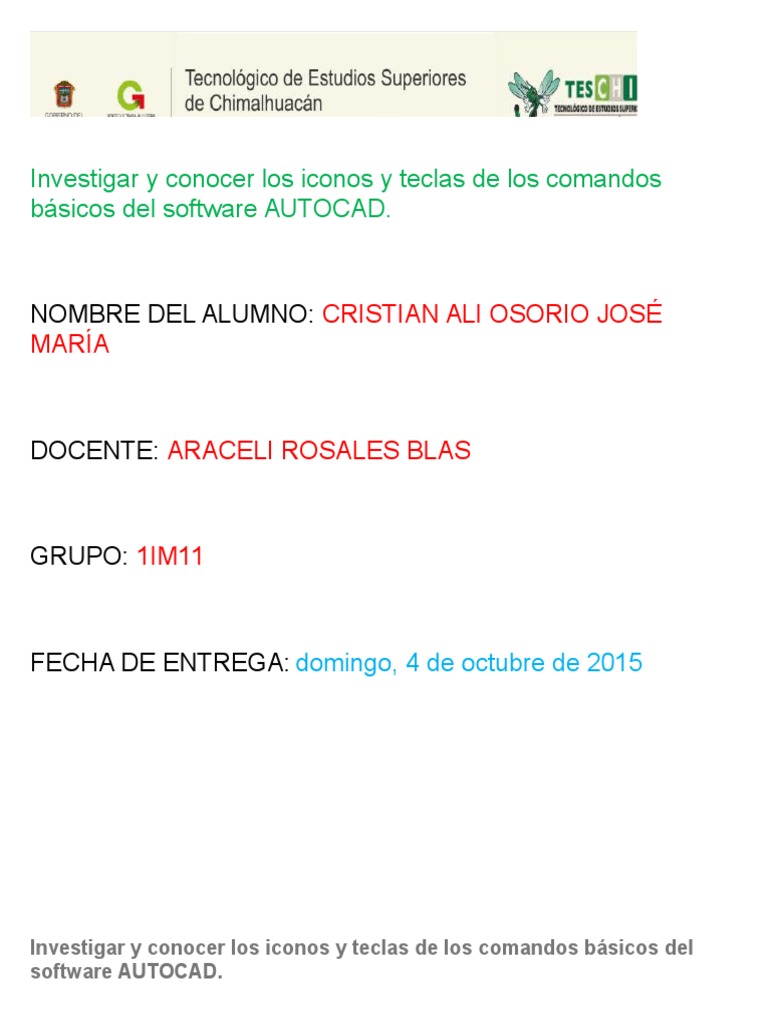 Investigar y Conocer Los Iconos y Teclas de Los Comandos Básicos Del ...