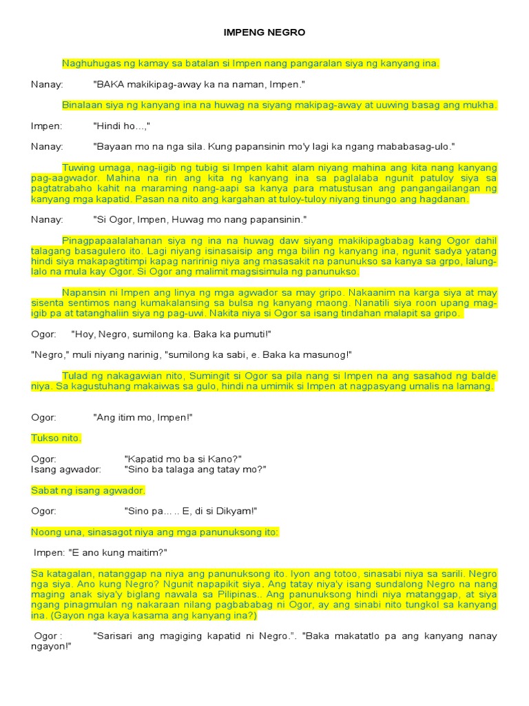 Impeng Negro Story | PDF