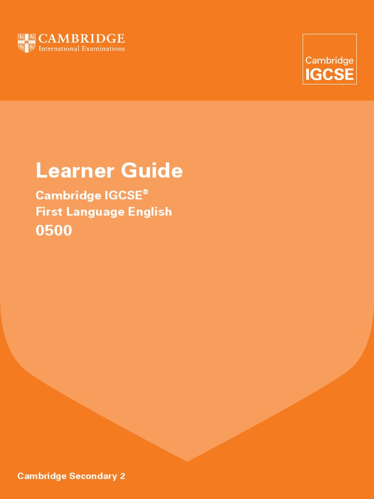Cambridge Learner Guide For Igcse First Language English | PDF ...