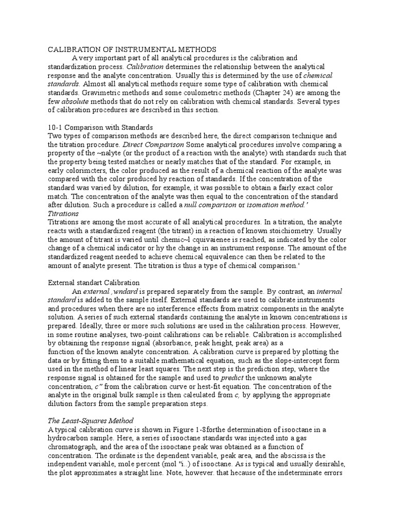 Calibration of Instrumental Methods | PDF | Titration | Chemistry
