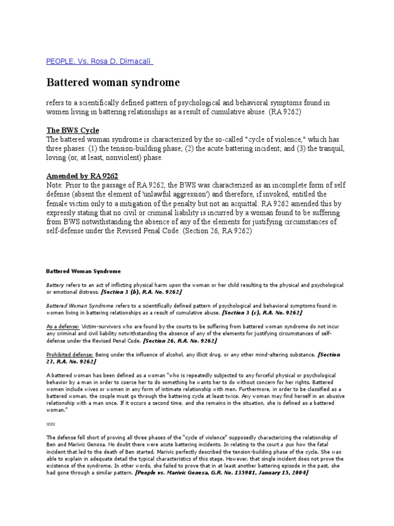 Cases After Ra 9262 | Domestic Violence | Violence