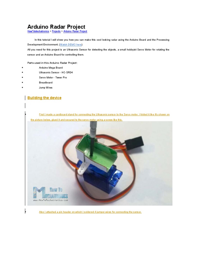 Arduino Radar Project | Arduino | Sine