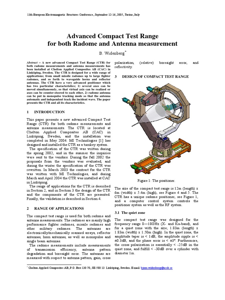 Advanced - Compact - Test - Range For Both Radome and Antenna ...