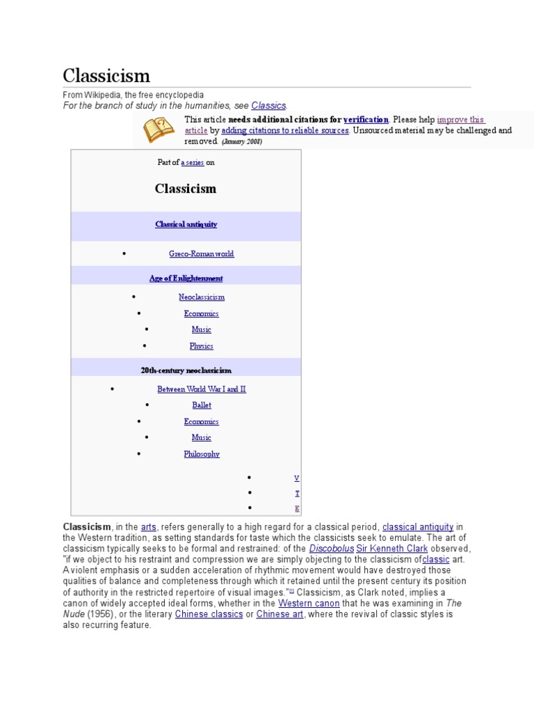Classicism | PDF | Greco Roman World | Classicism