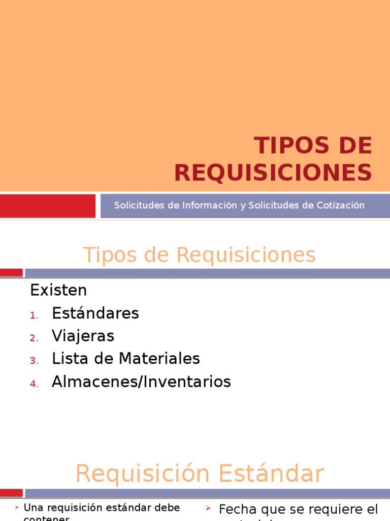 Sesion 6 Tipos de Requisiciones | PDF | Oferta (economía ...