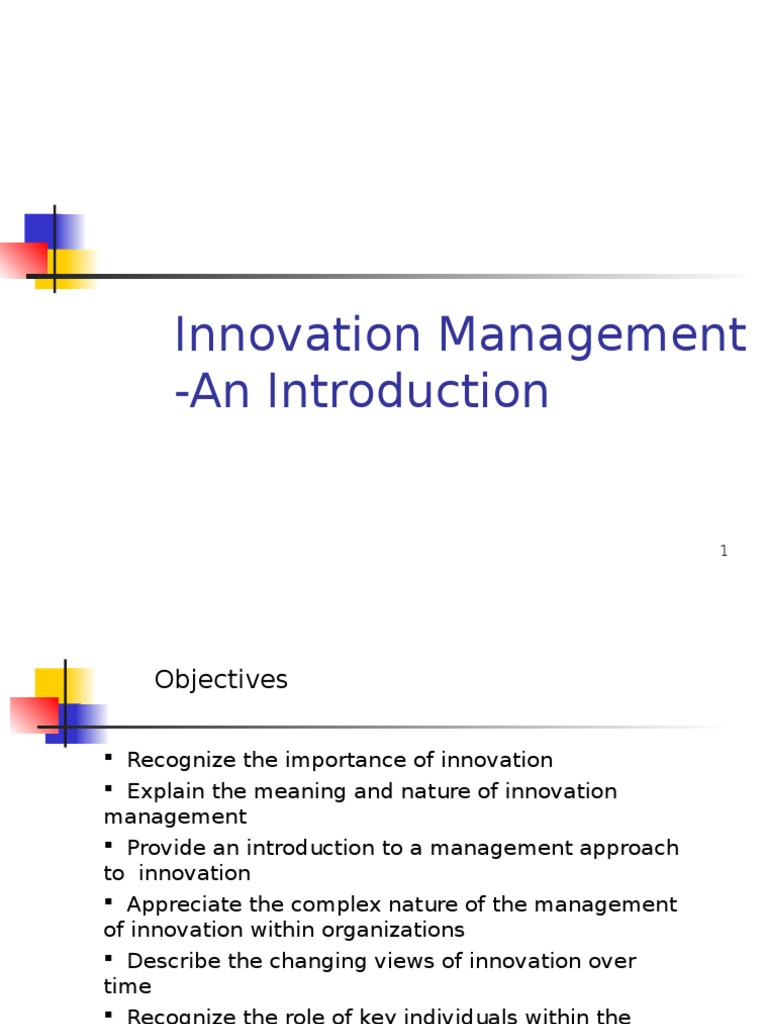 Introduction to Innovation Management | PDF | Innovation | Marketing