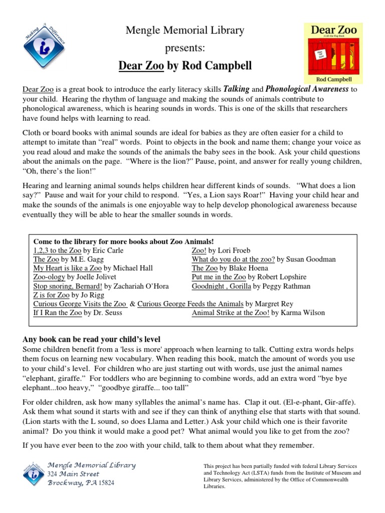 Dear Zoo | PDF | Zoo