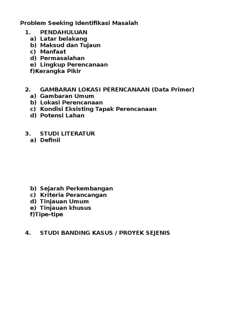 Problem Seeking Identifikasi Masalah | PDF