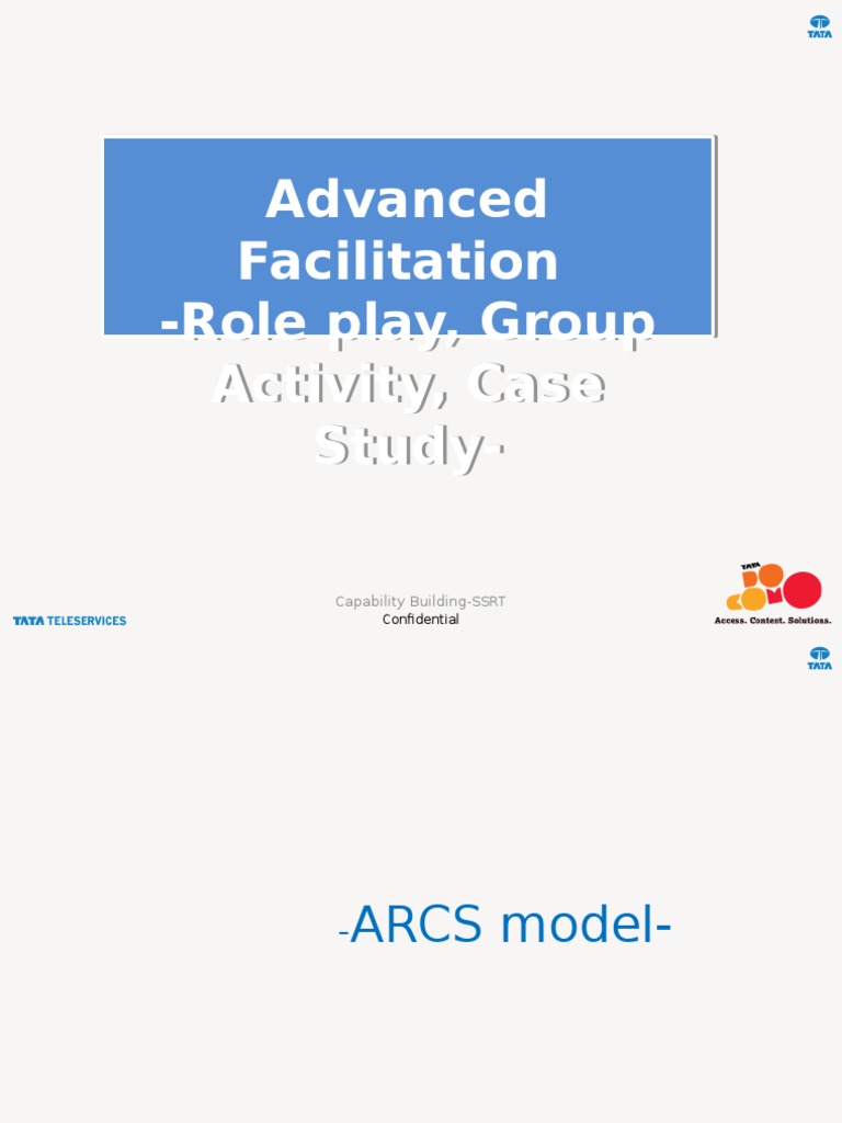 Advanced Facilitation-Role Play, Group Activity, Case Study | PDF ...