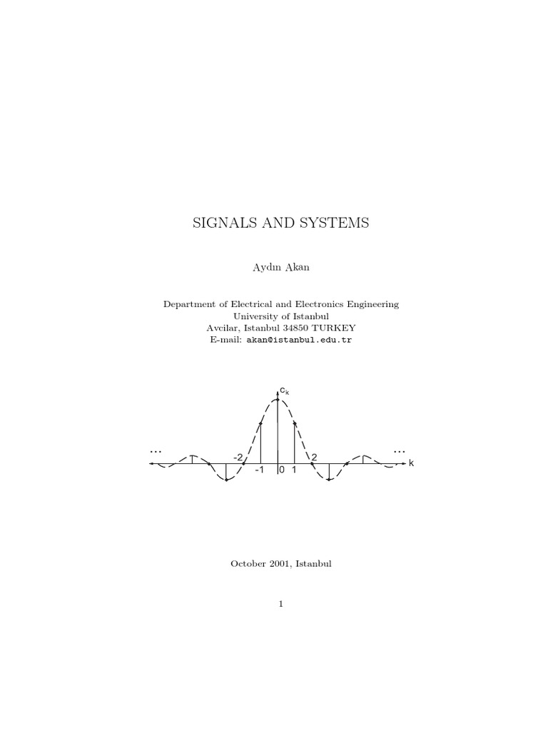 Signals And Systems Signal Electrical Engineering Convolution 