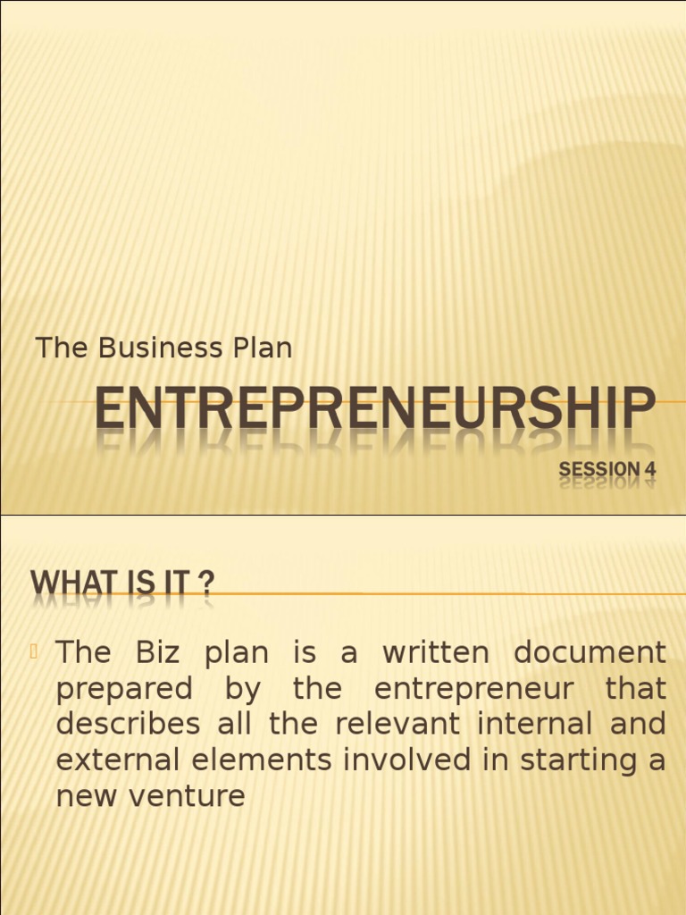 Entrepreneurship 4 | PDF | Business Plan | Entrepreneurship