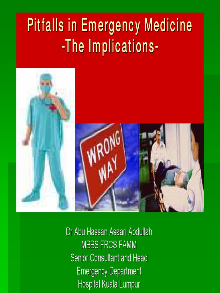 Pitfalls in Emergency Medicine | PDF | Suicide | Medicine