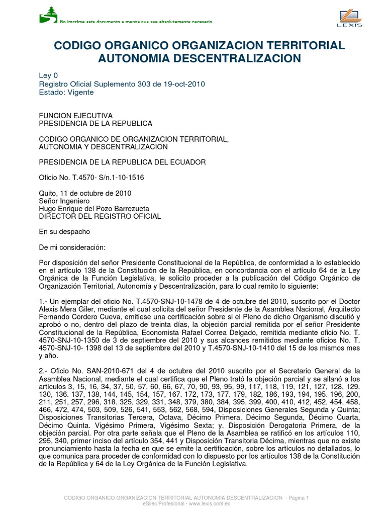 COOTAD | PDF | Política