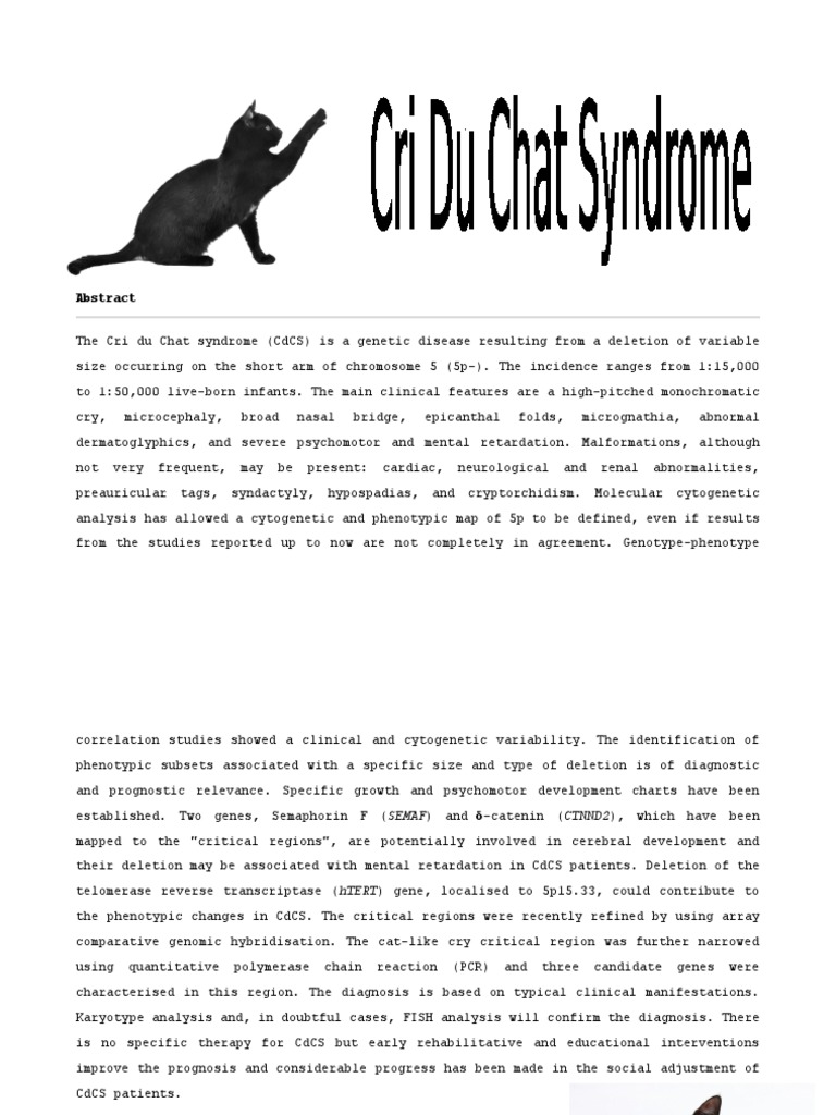 Cri Du Chat | PDF | Cytogenetics | Life Sciences