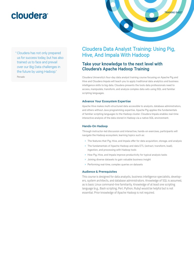 Cloudera Data Analyst Training | PDF | Apache Hadoop | Information Management