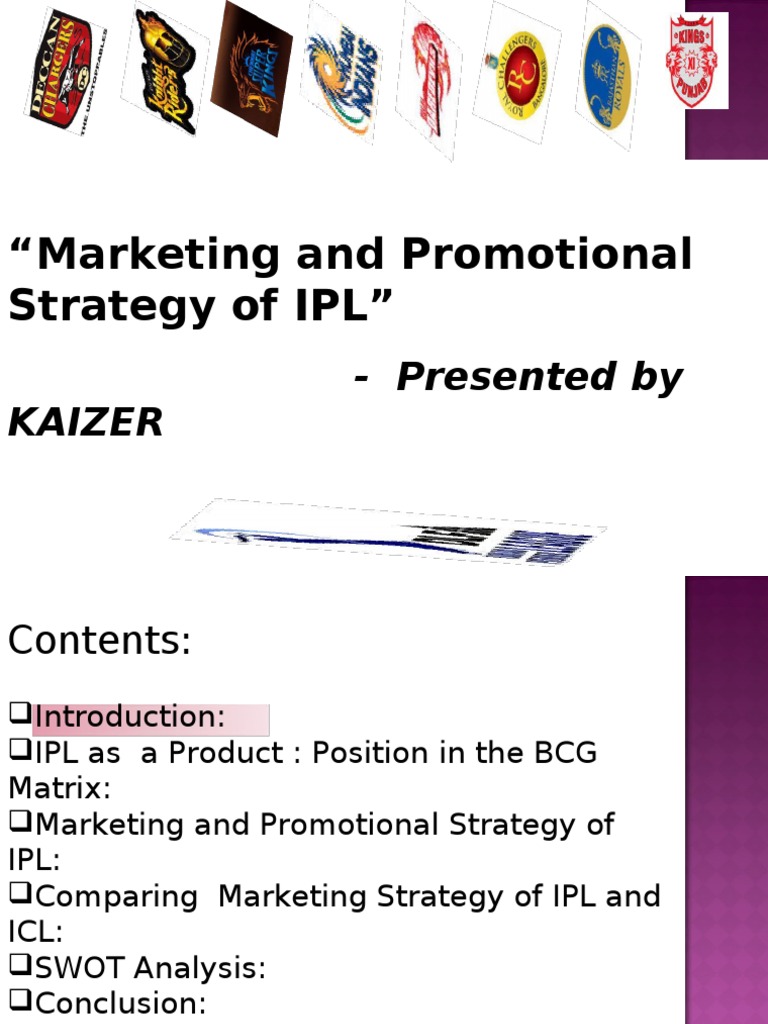 IPL Marketing and Promotion Strategies | PDF | Business | Finance ...