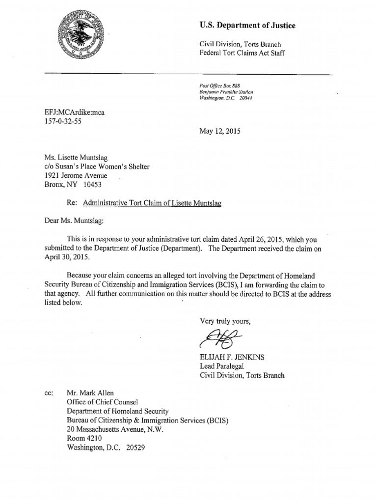 Department of Justice Letters | PDF