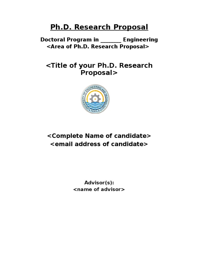 Research Proposal Template For Phd Application How To Write A Research