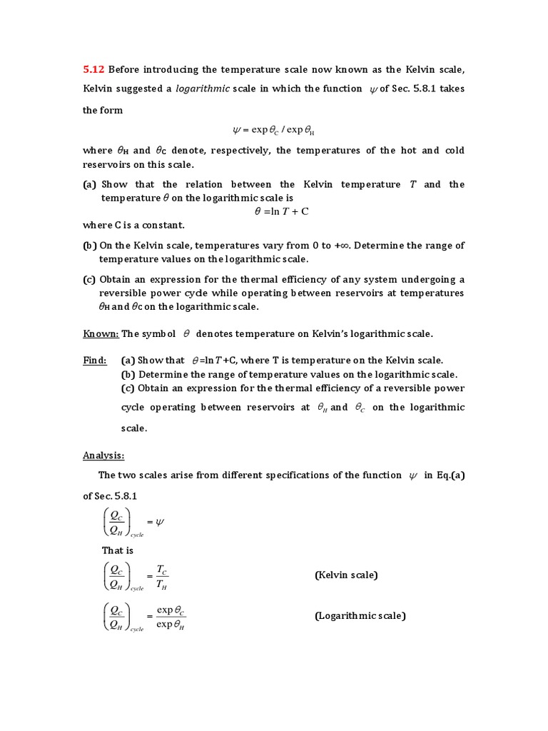 Thermodynamic Problem | PDF | Temperature | Heat