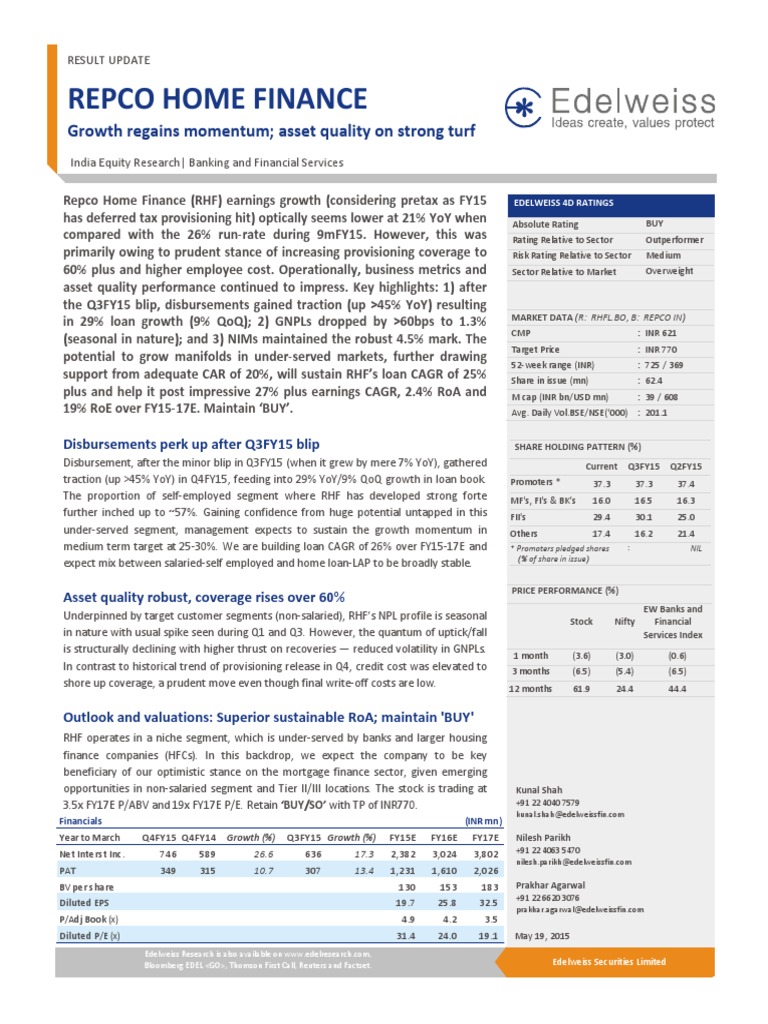 Repco Home Finance: Growth Regains Momentum Asset Quality On Strong ...