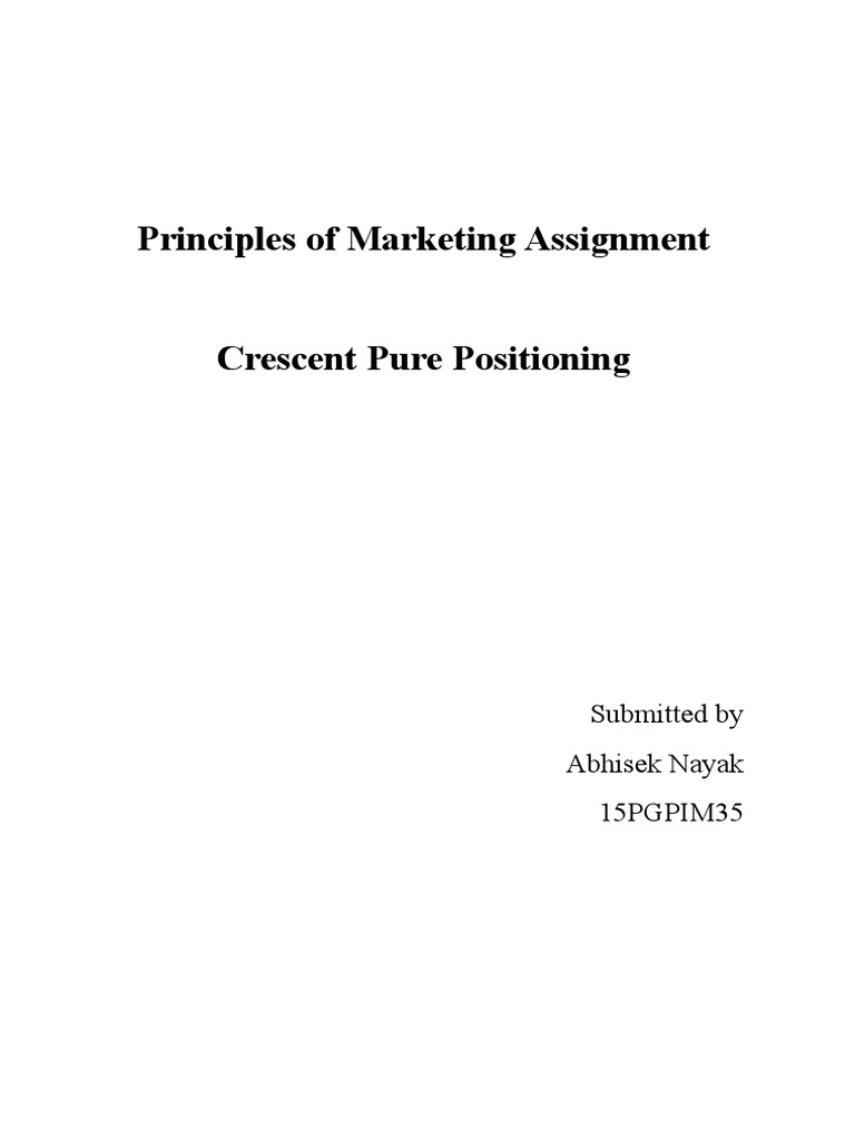 Crescent Pure: Organic Energy Drink Positioning | PDF