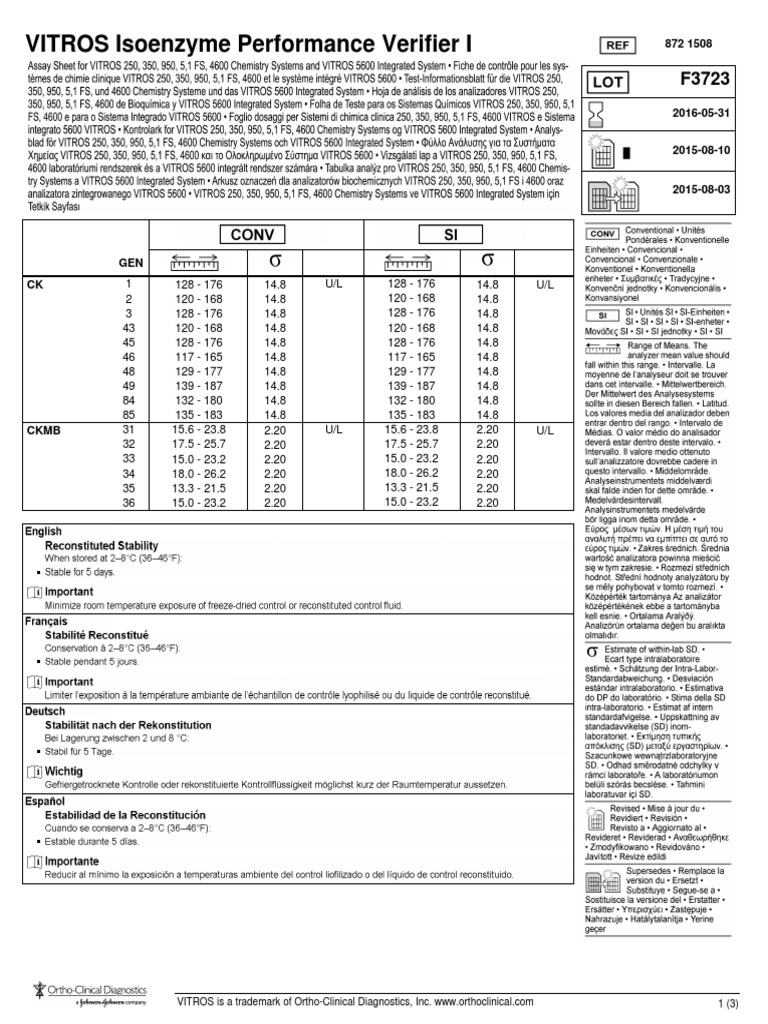 Vitros 350 Controles | PDF | Computadores | Tecnologia e Engenharia