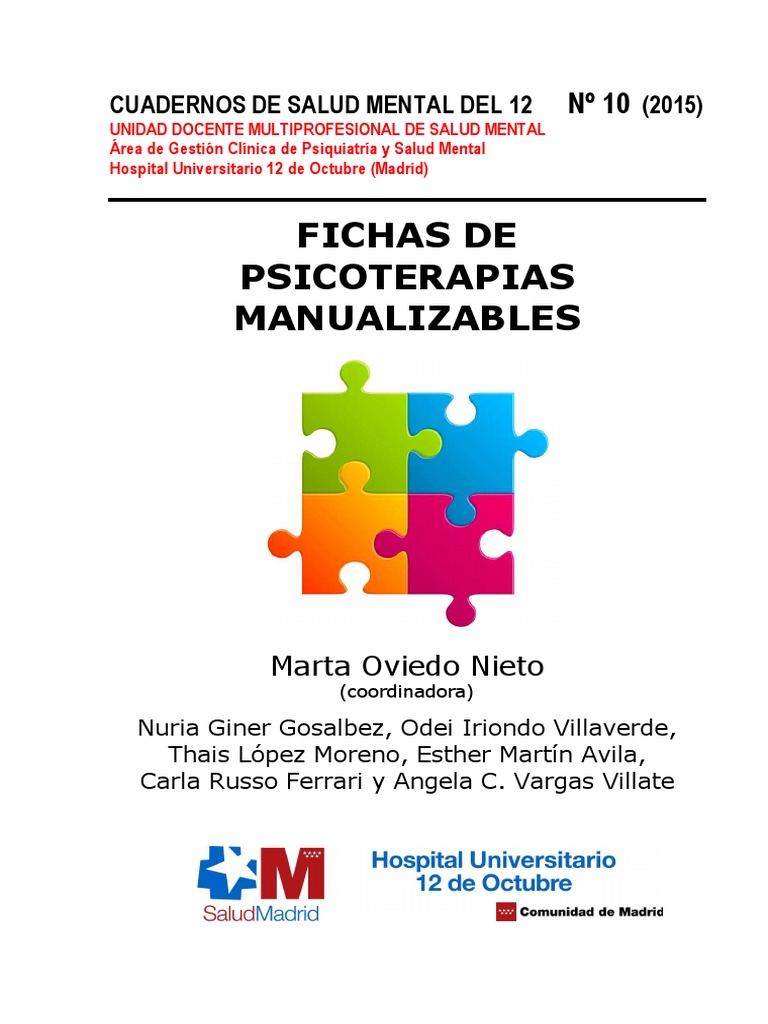 Fichas De Psicoterapia Manualizables Pdf Terapia Cognitiva